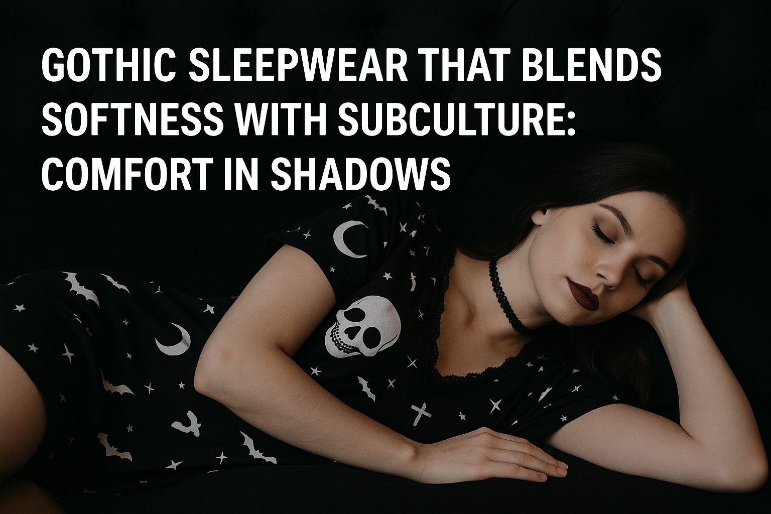 Gothic Sleepwear That Blends Softness with Subculture: Comfort in Shad