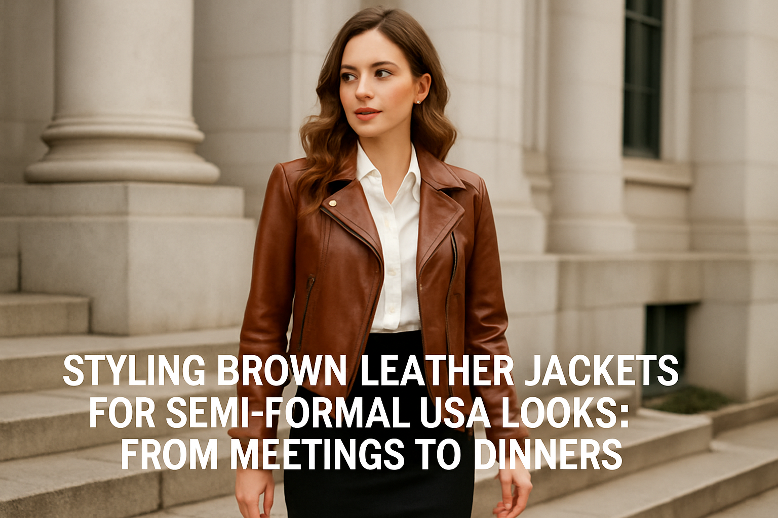 Styling Brown Leather Jackets for Semi-Formal USA Looks: From Meetings