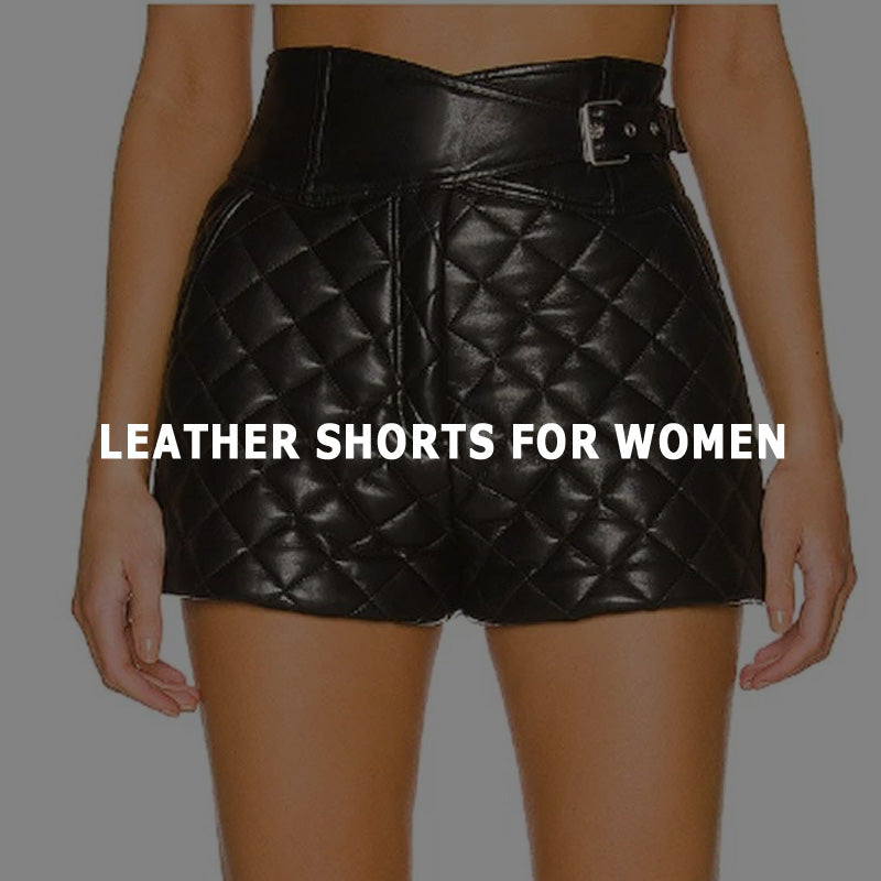 Leather Shorts For Women - Black Leather Short - Brown Short