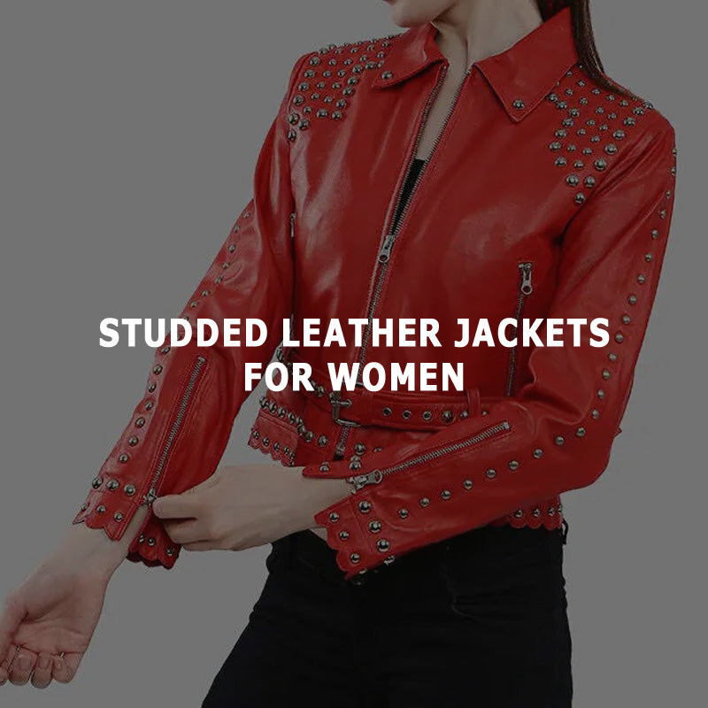 Studded leather jackets for Women - Leather Jacket With Spikes
