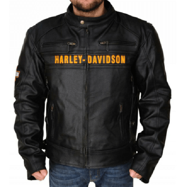 Shop Harley Davidson Black Vented Jacket - Genuine Leather