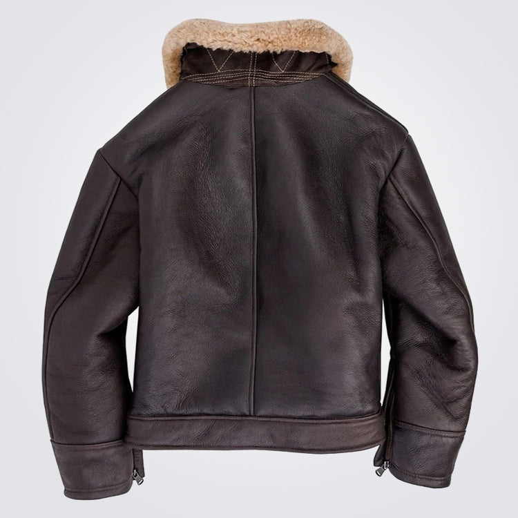 Men's Aviator RAF B2 Shearling Bomber Jacket - Sheepskin Coat