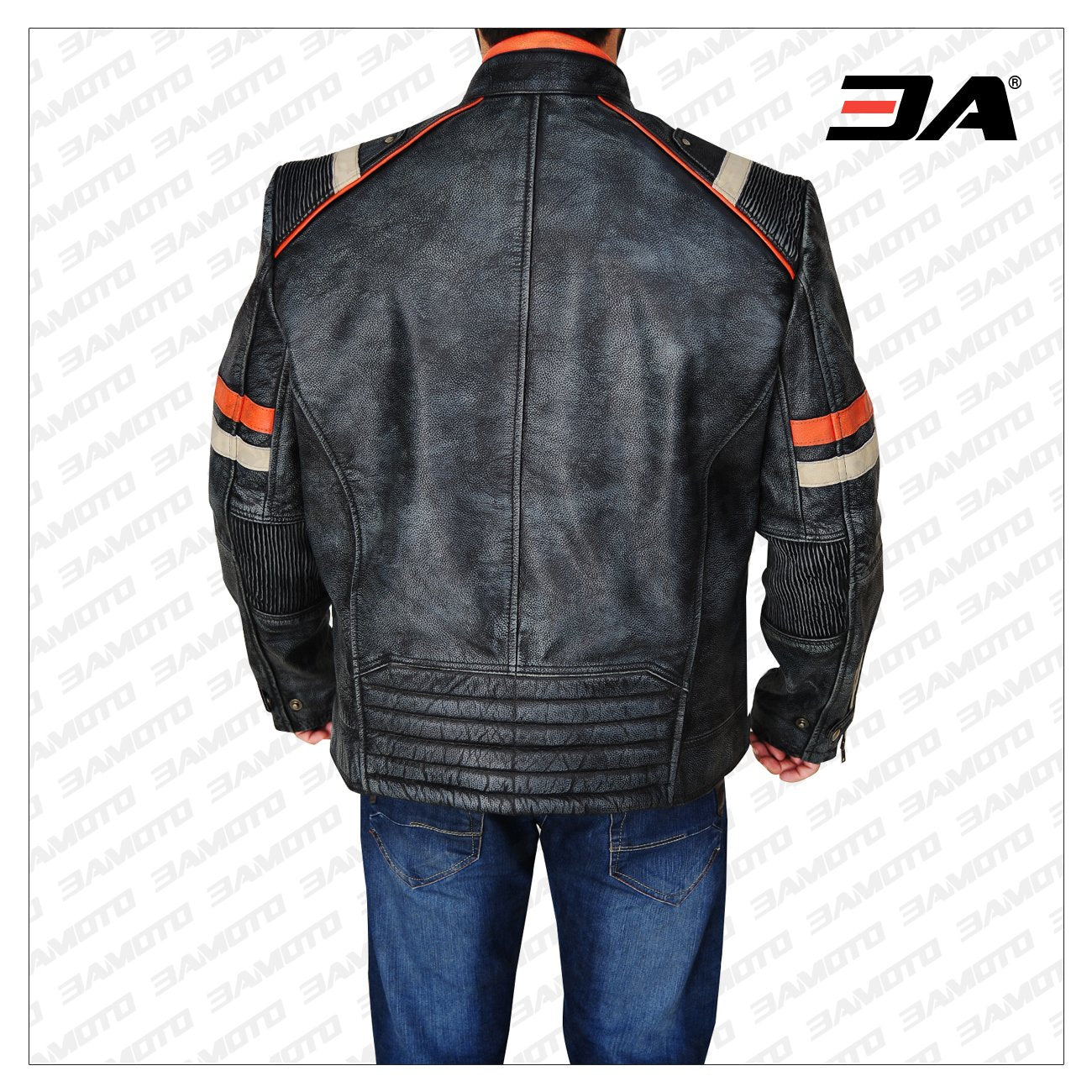 Men Cafe Racer Retro Jacket - Leather Motorcycle Jacket