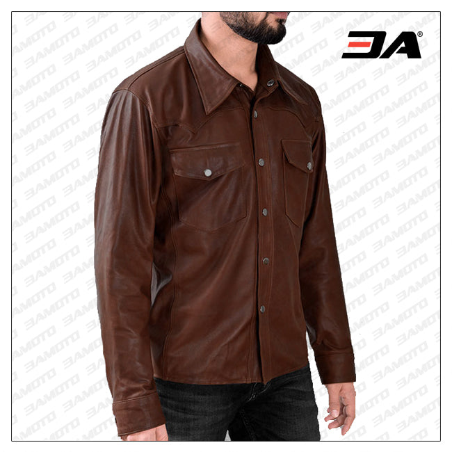 Buy Light Weight Unlined Leather Shirt Online with Free Shipping